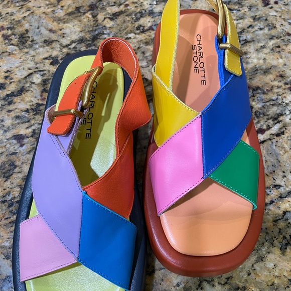 Charlotte Stone | Shoes | Charlotte Stone Colorful Sandals | Poshmark